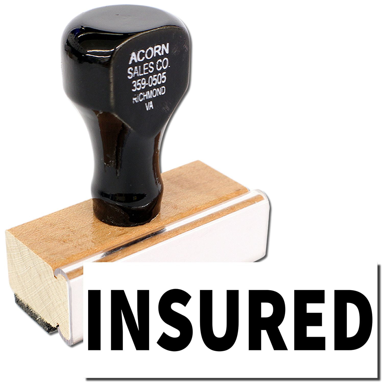 Large Insured Rubber Stamp, Wooden Handle Rubber Stamp, Laser Engraved ...