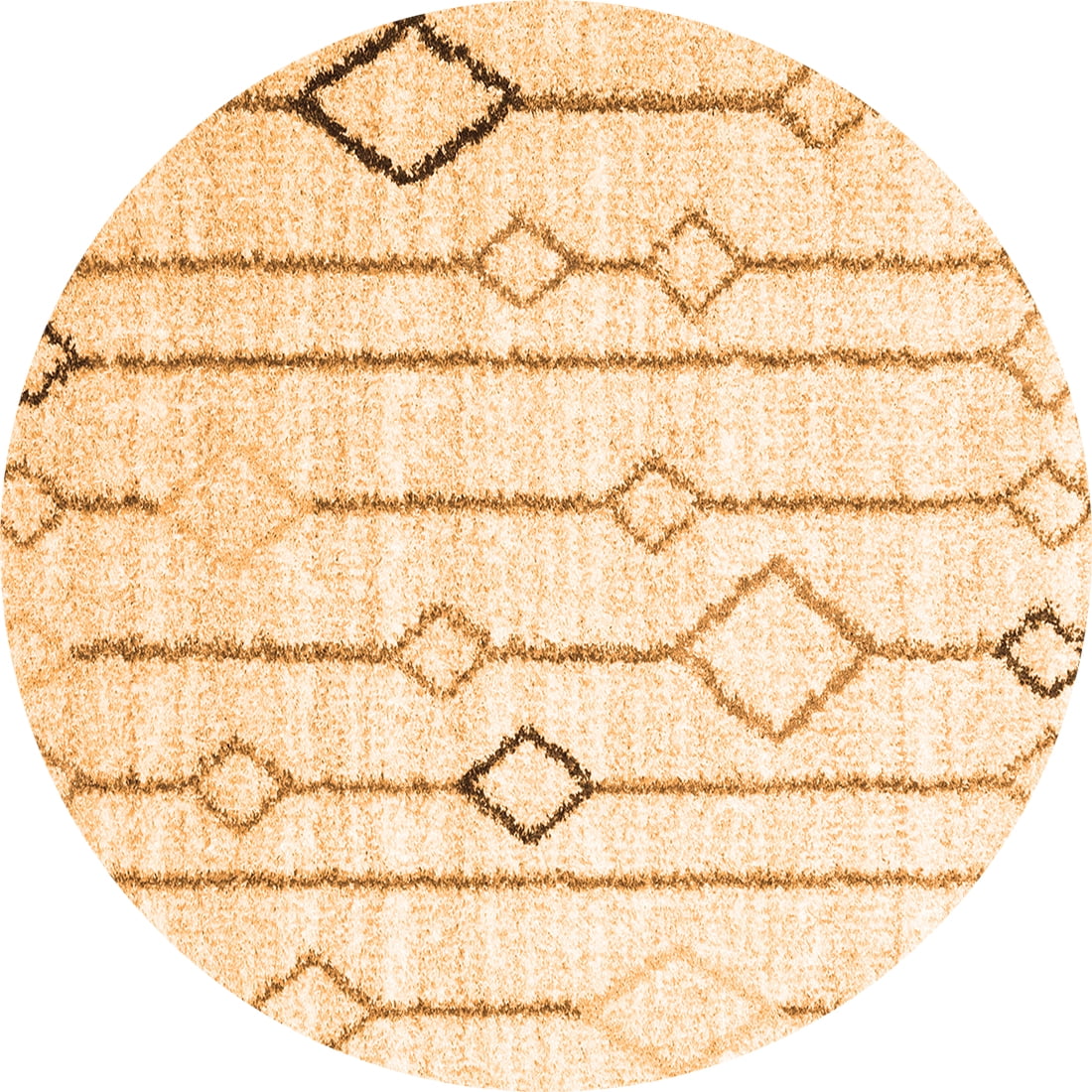 Ahgly Company Indoor Round Solid Orange Modern Area Rugs, 8' Round ...