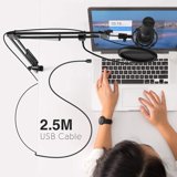 Feur USB Microphone, 192KHZ/24Bit Plug & Play PC Computer Podcast ...
