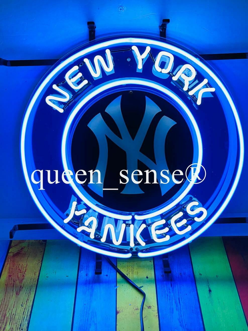 Queen Sense 20"x20" New York Sports Team Yankee Neon Sign HD Vivid ...
