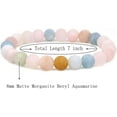 Natural Matte Morganite Beryl Aquamarine Crystal Gemstone 8mm Round ...