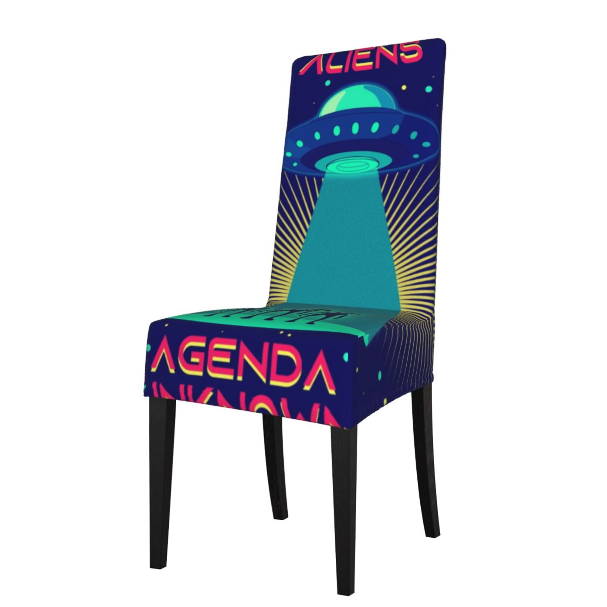 ZICANCN Aliens Space UFO Chair Protectors Seat Covers , Dining Chair ...