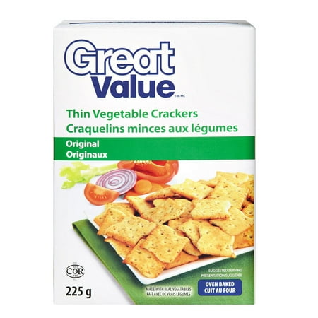 Craquelins minces aux légumes de Great Value - Walmart.ca