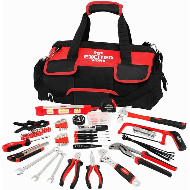 Excited Work 169-Piece Premium Tool Kit,Hand Tool set with 16 inch Tool ...