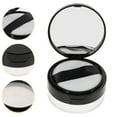 REACHISE Travel Loose Powder Container with Puff, Refillable Black Box ...