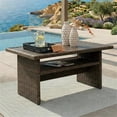 Bowery Hill Outdoor Multi-Use Table with a Fixed Storage Shelf ...