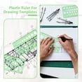 4Pcs Geometric Drawing Templates Ruler Light Weight Portable Circlular ...