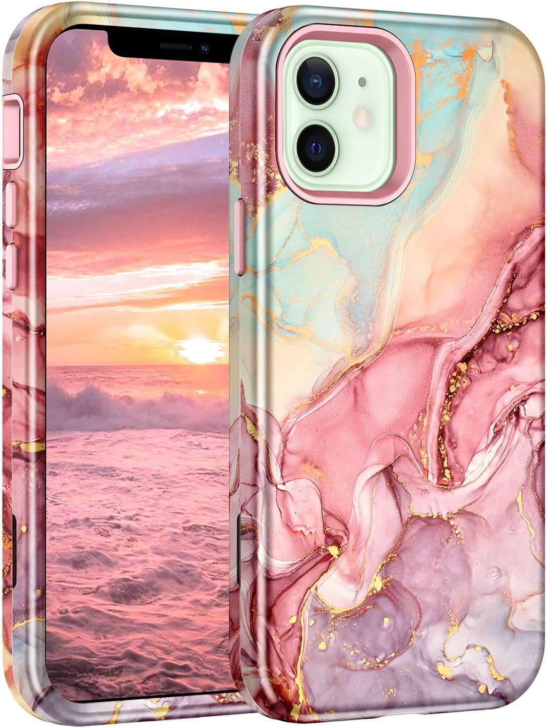 CASEFIV for iPhone 12 Case/iPhone 12 Pro Case,Heavy Duty Shockproof ...