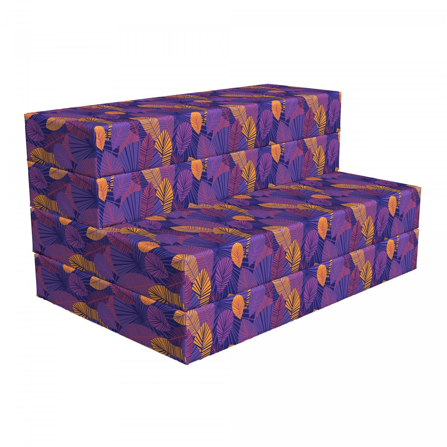 Leaf Foldable Mattress, Jungle Botanicals at Night, 74.8" x 39.4 ...