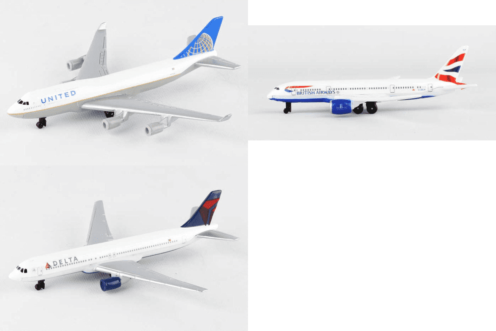 United, British Airways, Delta Airlines Diecast Airplane Package ...