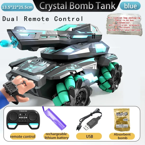Gesture Sensing Dual Remote Control Tank Toy for Kids Water Bomb Boy Rc ...
