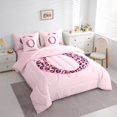 Catabedysis Bows Letter Print 7-Piece King Bedding,Cheetah Monogrammed ...