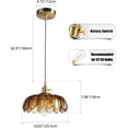 Chandelier kitchen island: Amber glass hanging light fixture with ...