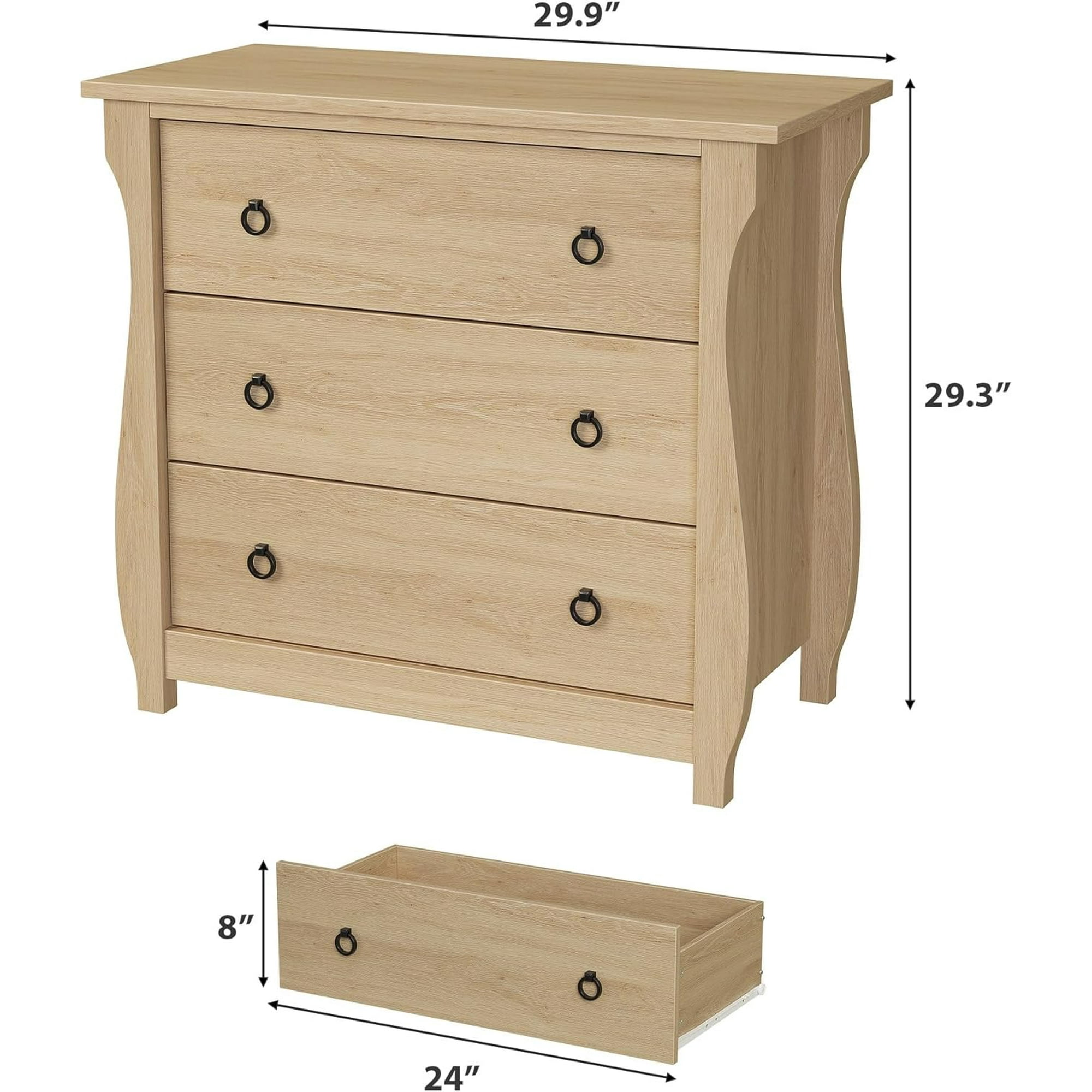 Click here for Ourlova 3 Dresser For Bedroom 29.3in Tall Drawer D... prices