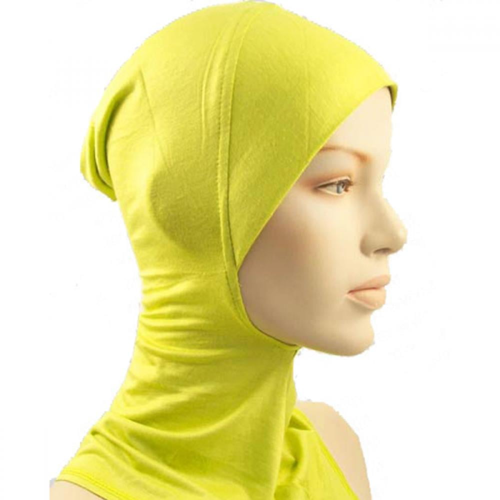 Women Muslim Under Scarf Hijab Cap Solid Color Islamic Neck Cover Head ...