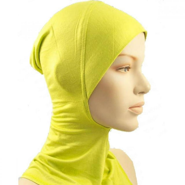 Women Muslim Under Scarf Hijab Cap Solid Color Islamic Neck Cover Head ...