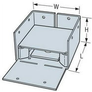 Simpson Strong Tie ABA66Z ZMAX Galvanized 14-Gauge 6x6 Adjustable Post ...