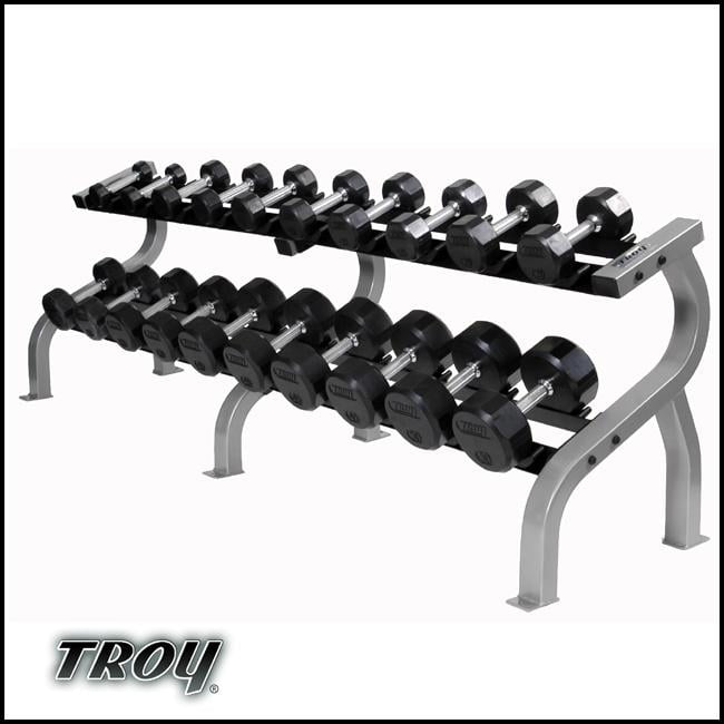 Troy Barbell DR-10 2-Tier Dumbbell Rack With Saddles - Walmart.com