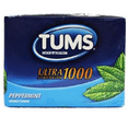TUMS Antacid Peppermint Ultra Strength 1000, Chewable Antacid Tablets ...