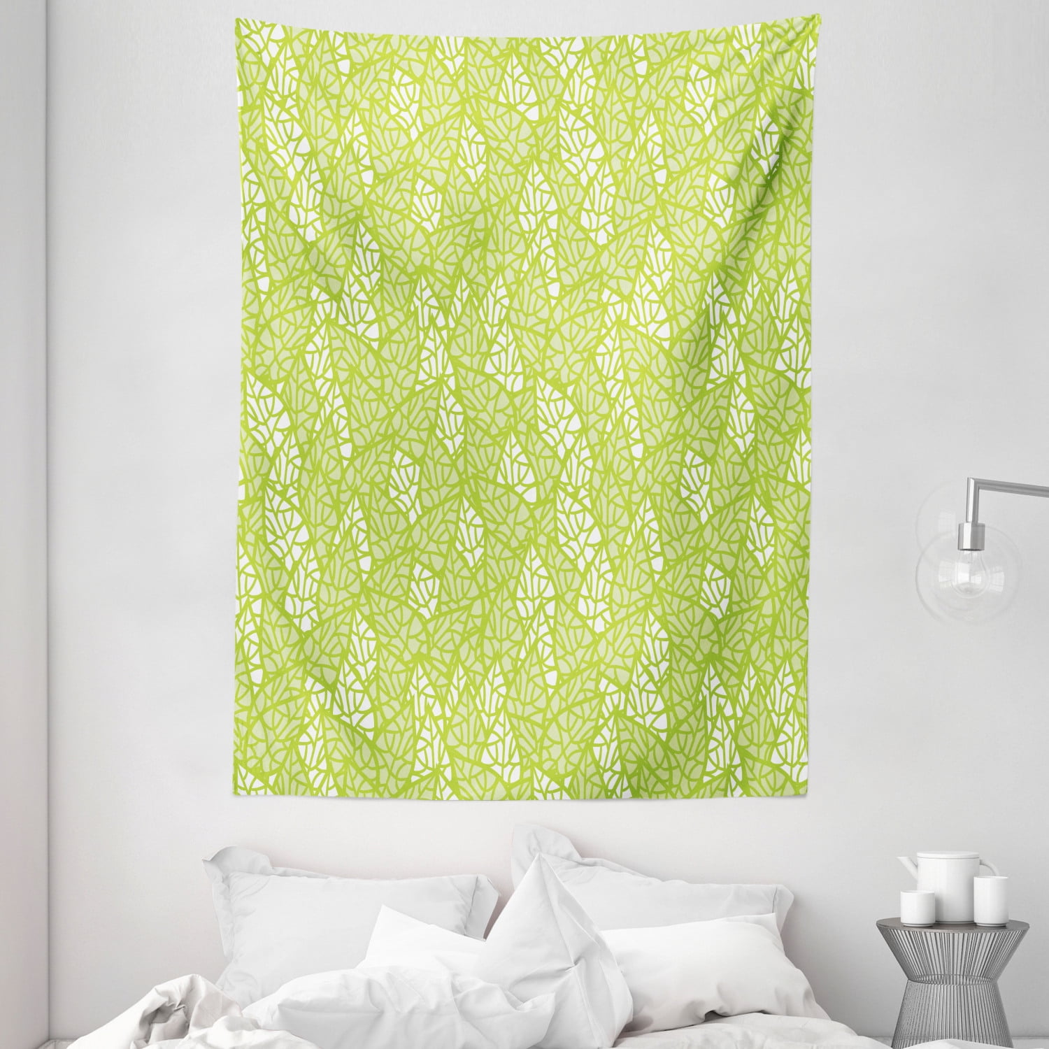 Leaf Tapestry, Pattern with Leaves in the Springtime Greenery Bushes ...