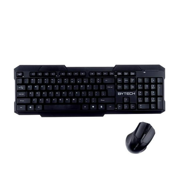 Bytech BYKBWS100BK Wireless Keyboard & Mouse Combo, Black - Walmart.com