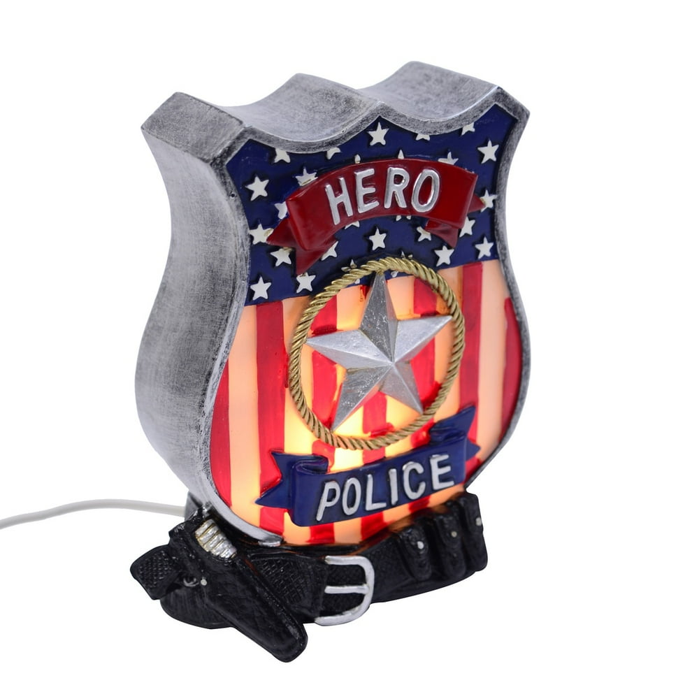 Kids Bedroom Police Officer Badge Night Light Desk Lamp - Walmart.com ...