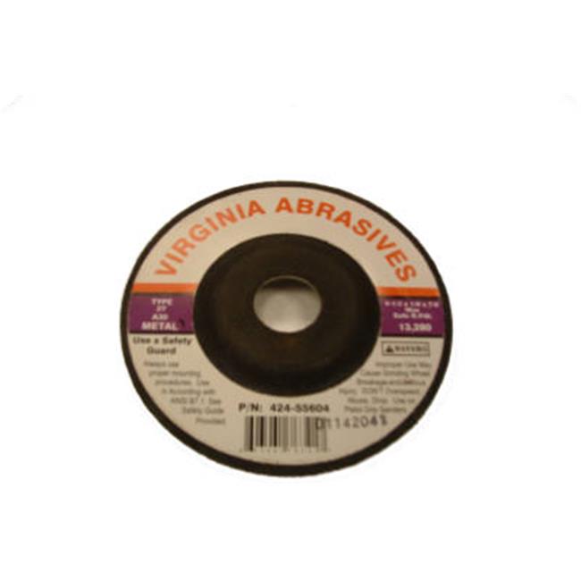 Virginia Abrasives 424-55604 Metal Grinding Wheel - 4.5 x 0.12 x 0.88 ...
