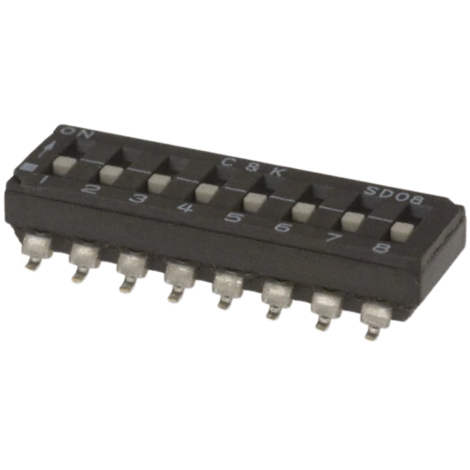 SD08H0SBD Dip Switch SPST 8 Position Surface Mount Slide (Standard ...
