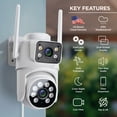 Merkury Smart Outdoor Camera 1080p - Dual Lens Pan-Tilt Security Cam ...
