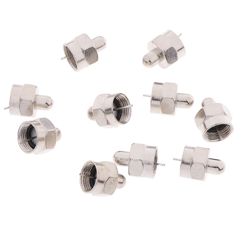 10pcs 75 Ohm F Type Coaxial Male Terminator End Caps Connectors RF Port ...