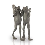 SPI Large Outdoor Metal Decor Yard Art - Frog Family with Wagon Planter ...