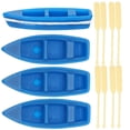 Kudiqi Miniature Blue Rowboat Set for Nautical Home Decor and Fairy ...