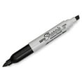 Sharpie Super Twin Tip Permanent Marker, Fine and Chisel, Black, 1 ...