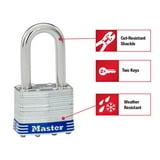 Master Lock 1-3/4in Laminated Steel Padlock with Key and 1-1/2in ...