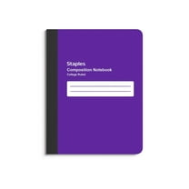 Staples Composition Notebook 7.5" x 9.75" Graph Ruled 80 Sheets Blue ...