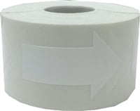 White Arrow Stickers, 2 x 1 Inches in Size, 500 Labels on a Roll ...