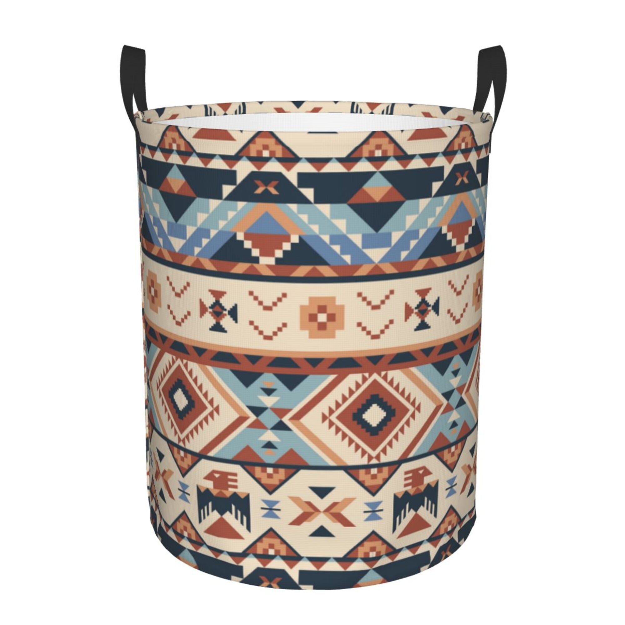 DouZhe Waterproof Collapsible Large Laundry Baskets, Vintage Aztec Boho ...