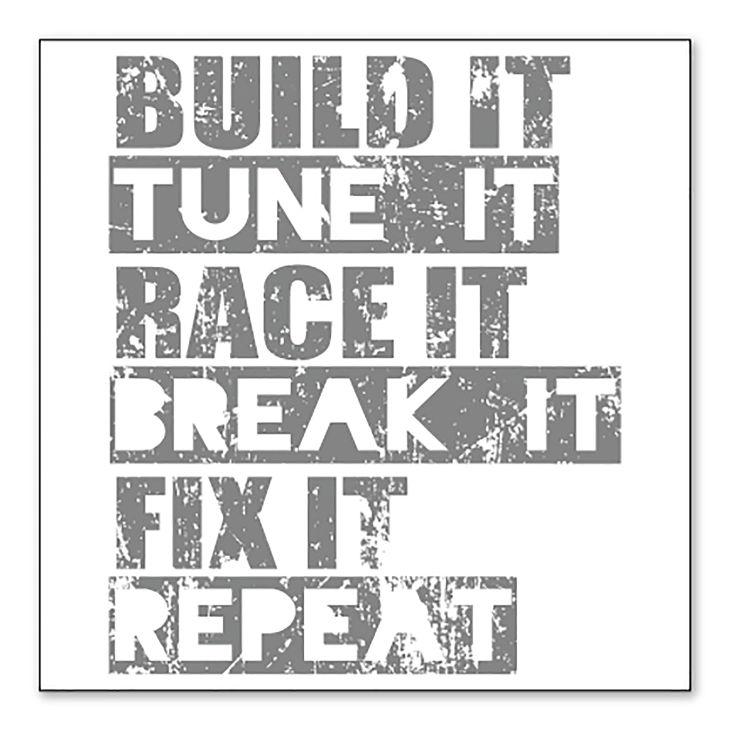 DistinctInk Custom Bumper Sticker - 10" x 10" Decorative Decal - White ...