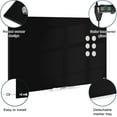 Black Dry Erase Board, 36" x 24" Magnetic Glass Whiteboard for Wall ...