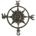 Rustic Cast Iron Rose Compass Nautical Beach House Wall Art/Outdoor ...