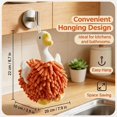 Cartoon Swan Fuzzy Bell Hand Towels, 2026 New Duck Shaped Hand Towel ...