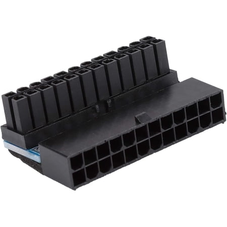 24Pin Female to 24Pin Male 90 Degree Right Angle ATX Power Connector ...