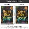 Happy New Year Outdoor Flag Burlap Outdoor Flag New Year Fireworks ...