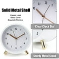Alarm Clock 4.5" Bedside Analog Alarm Clock for Bedroom Battery ...