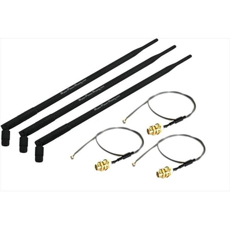 010-SPS-16923 3 X 9dbi Rp Sma Dual Band 2 4ghz 5ghz 3 X 8in 20cm U Fl ...