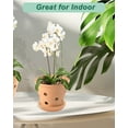 6 Inch Terracotta Orchid Pots with Holes and Saucers - 3 Pcs Small Clay ...