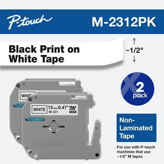 Brother Genuine P-Touch M-231 Standard Black on White Non Laminated ...