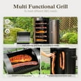 Alpha Joy Vertical Charcoal Grill, 5-Layer Adjustable Grates, 961 sq in ...