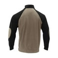 Dwaogom Men Outdoors Raglan Sleeve Casual Stand Collar Corduroy Color