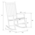 GoDecor Wooden Rocking Chair, White, Wooden Rocker for Outdoors and ...